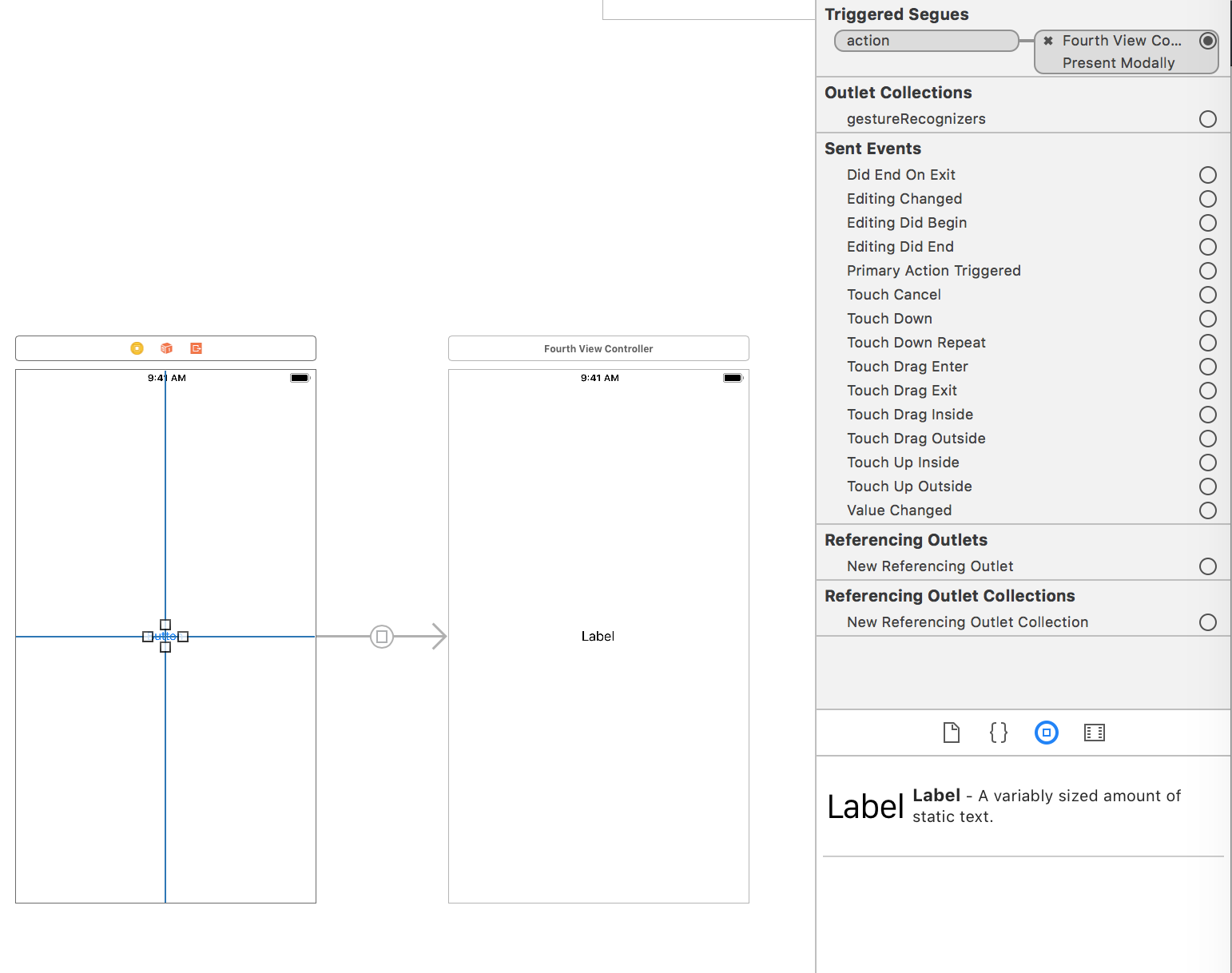 PageViewControllerで表示しているViewControllerに設置したボタンから画面遷移ができない