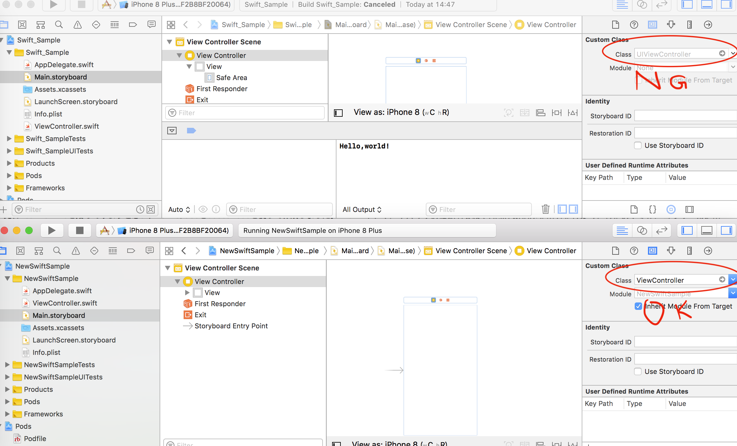 Swift4 Single View Applicationのprintによるデバッグ方法 | teratail