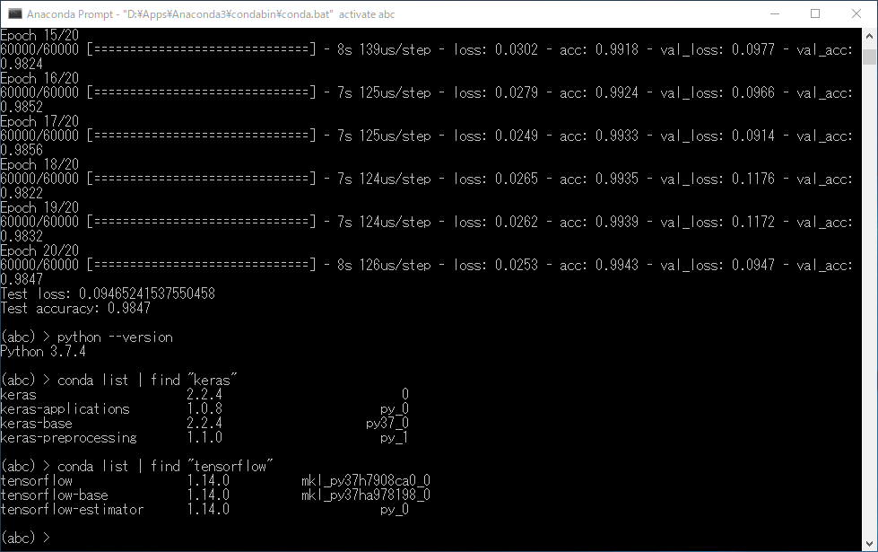 Anaconda3でPython3.5の仮想環境を作りたい | teratail