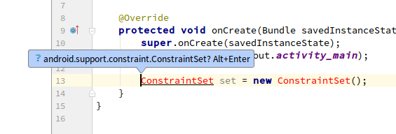 ConstraintSetのインポート