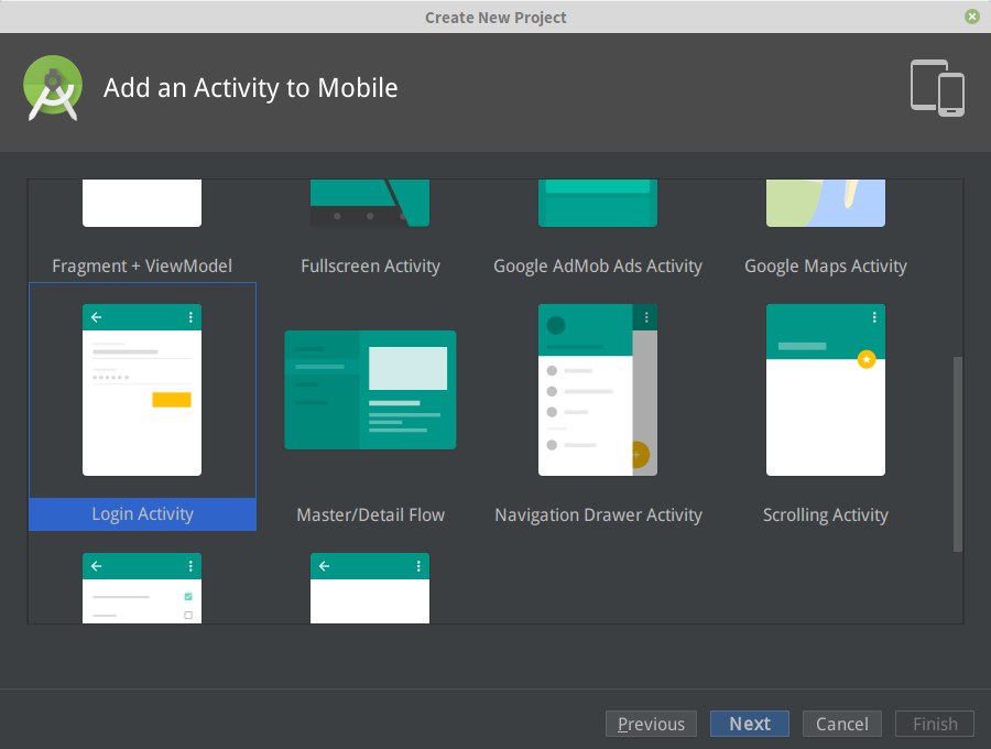 android studio バージョン3.2.1でのログイン画面のつくりかたについて | teratail