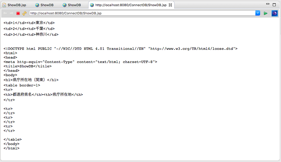 JSPで実行するとhtmlのタグが表示されてしまう | teratail