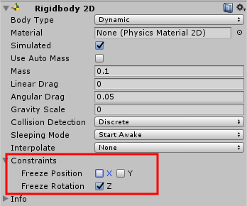 unity 2Dシューティングゲーム作成における velocityについて