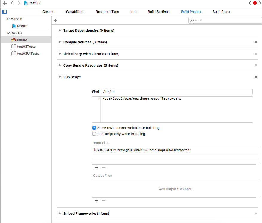 【Swift】no such module ...（Carthage を利用したフレームワークの追加）