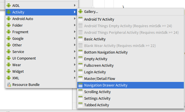 Android Studio Fragmentから別のActivityを開く方法