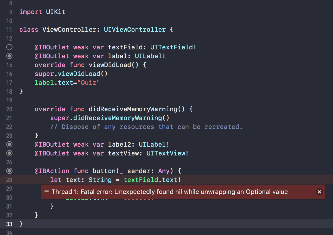 Textfieldで入力した文字列がtrueだった場合に、ボタンを押すことによってlabelの内容を変更したい。