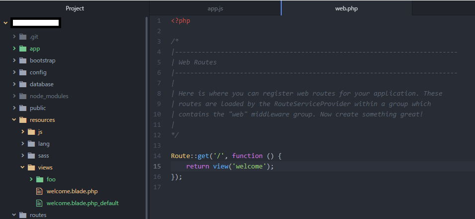 LaravelのプロジェクトでVue.jsのテンプレートが表示されない | teratail