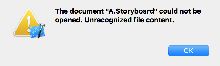 エラーメッセージ:Unrecognized file content