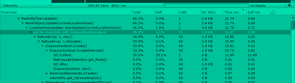 [Unity Job System]NativeArrayのGCスパイク