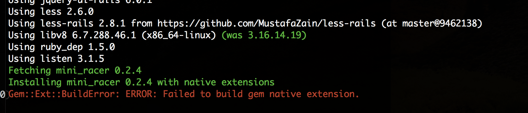 【Rails5】bootstrap4の導入エラー | teratail