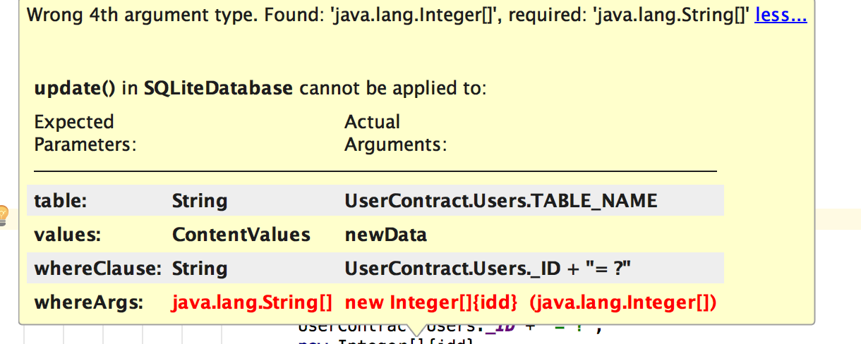 SQLiteでのupdate文にエラーがでます。 | teratail