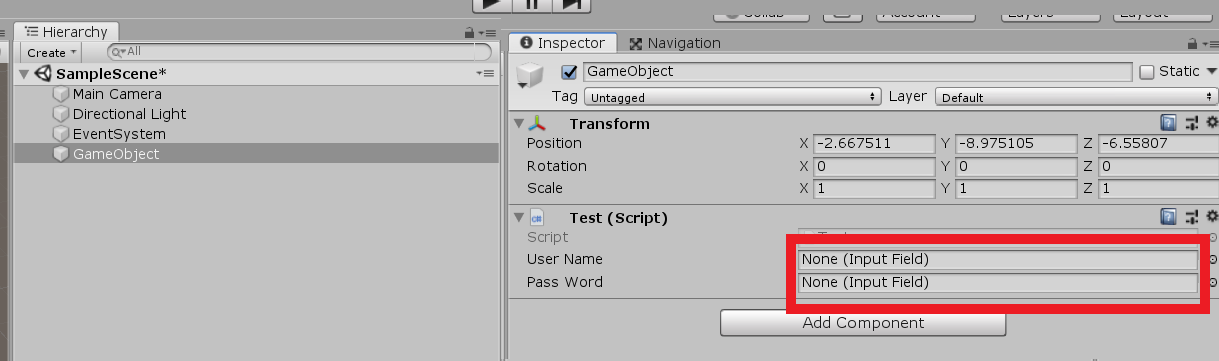 UnityでNullReferenceExceptionエラーを解決したいです。
