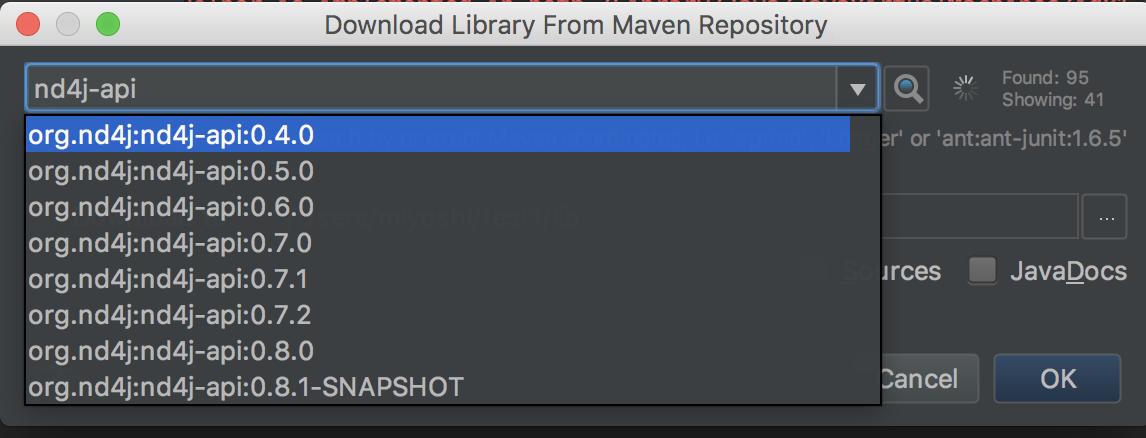 IntelliJを用いたND4Jライブラリのインポート