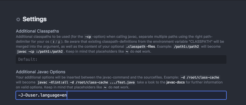 macOS Atomのlinter-javacが正常に動作しない