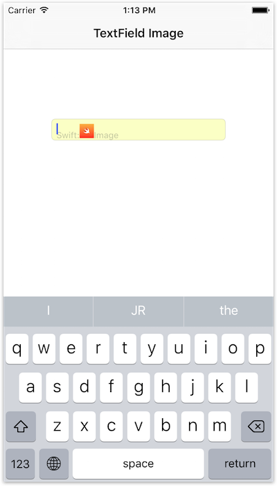 UITextField上に画像（attributedStringにUIImageをattachmentしたもの）を表示する方法が分かりません。