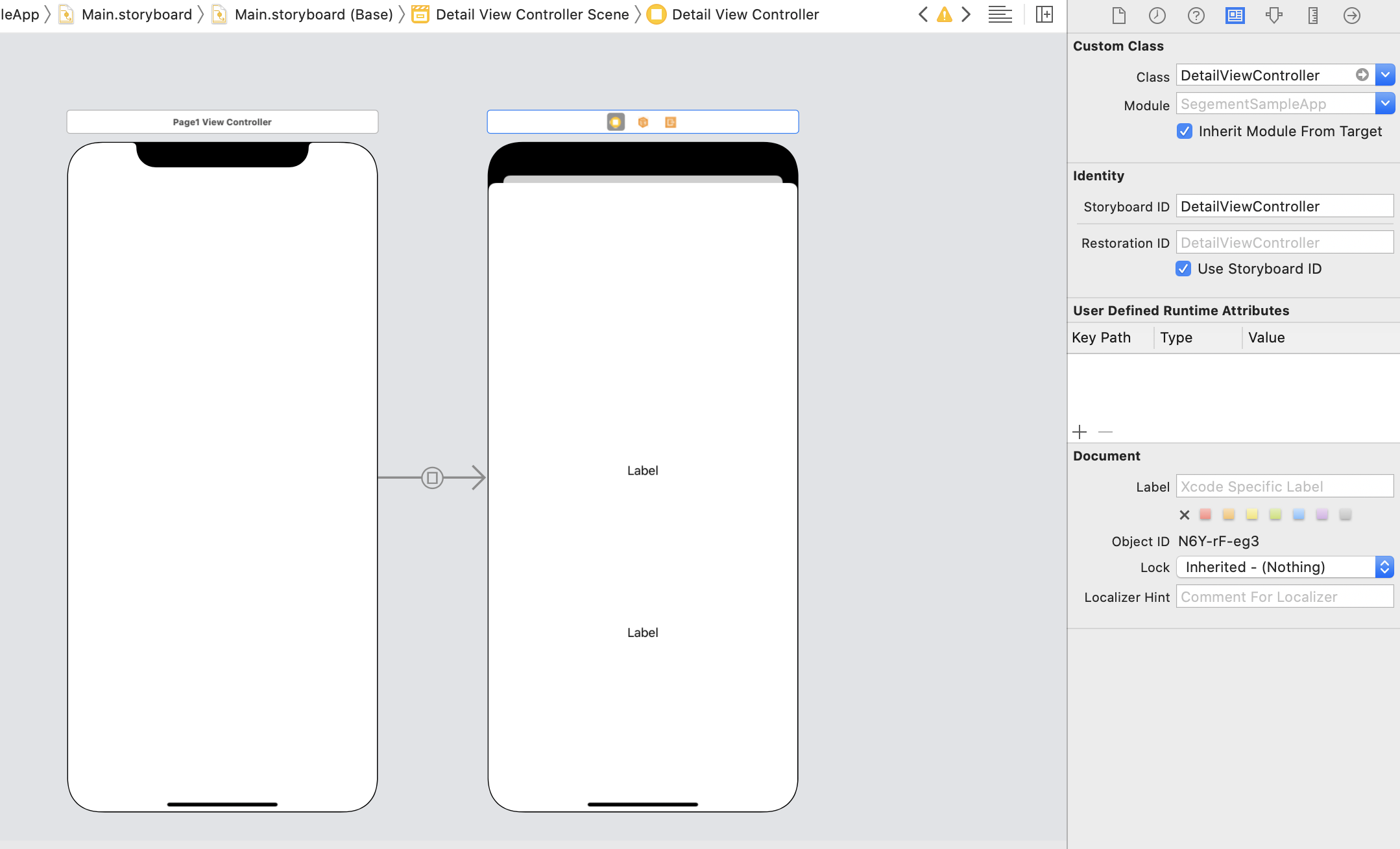 CollectionView, didSelectItemAtで遷移できない。SegementSlideを使用。