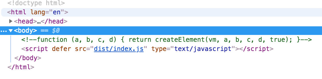 Vue.jsをwebpackでビルドしたjsファイルを読み込んでも何も表示されない