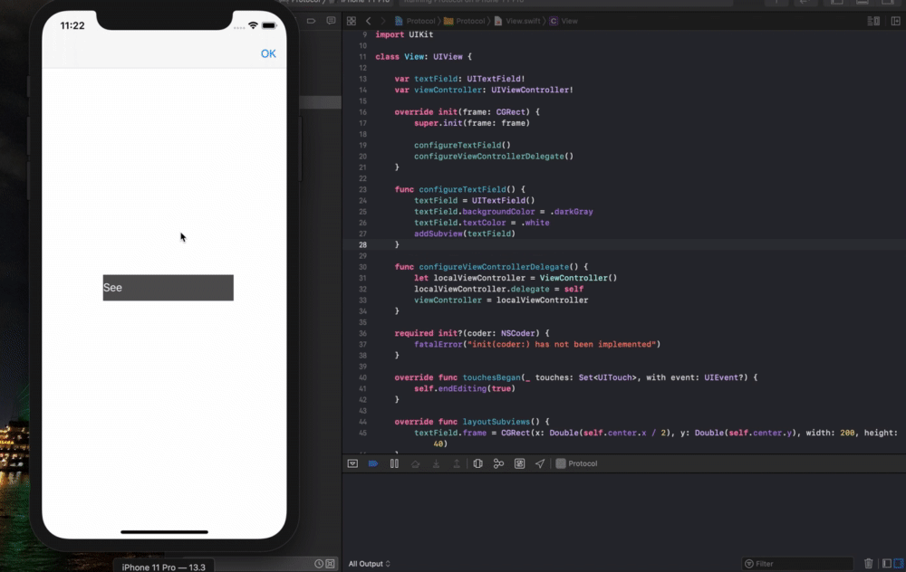 Protocolを用いてController層とView層でやり取りをしたい