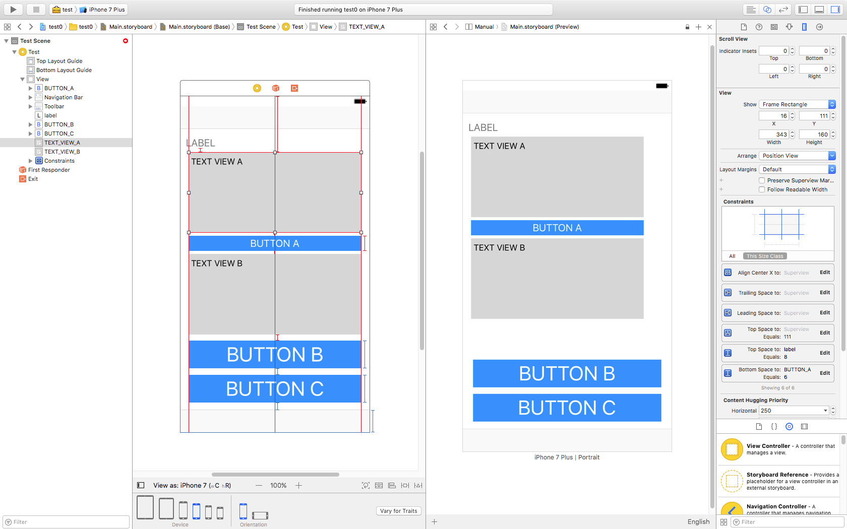 AutoLayoutにより高さを可変としたい | teratail
