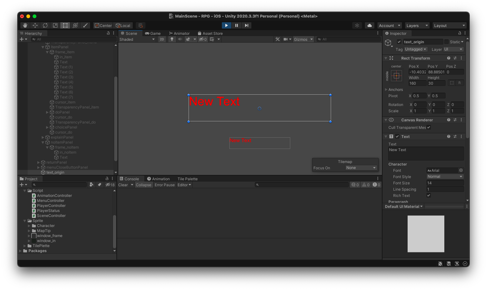 UnityでTextUIを動的に生成する方法 | teratail