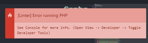 Atom linter-php opensslを有効にするとエラーが出る