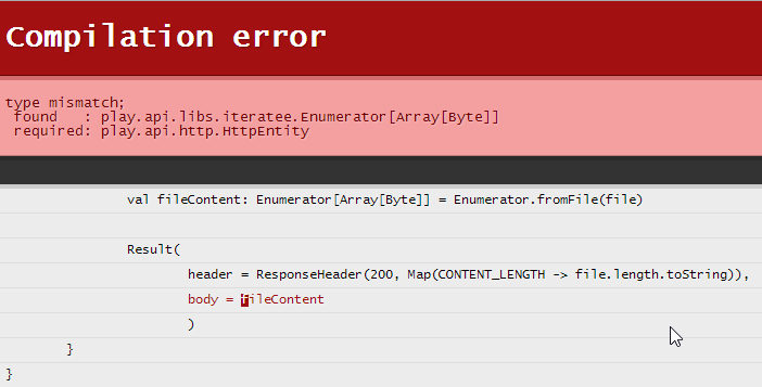 Playframework 2.5(Scala) でのコンパイルエラーについて | teratail