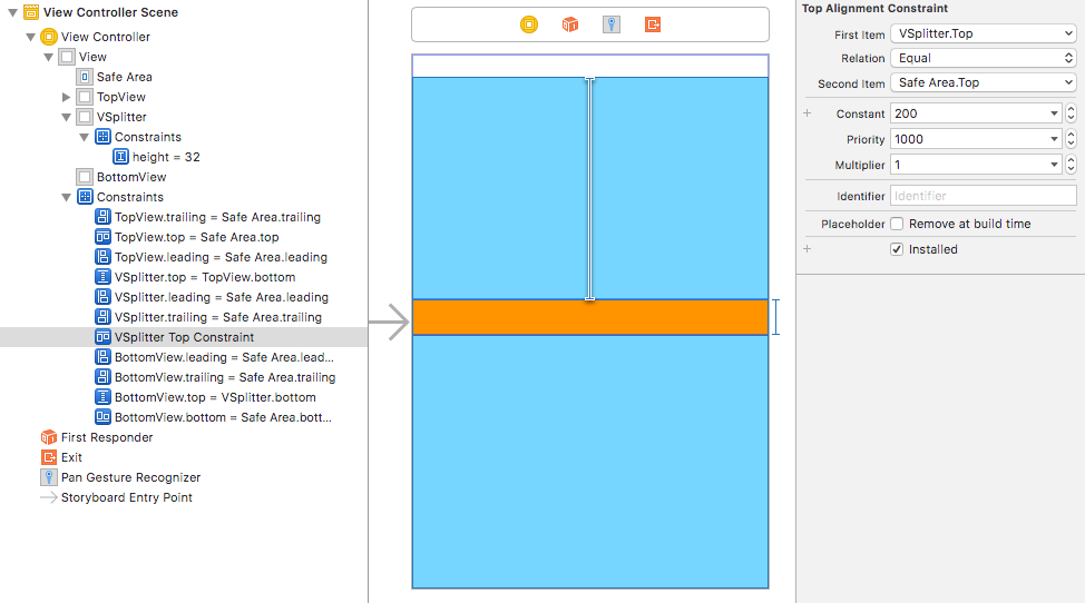 swift xcodeのユーティリティエリアのような UIを再現したい | teratail