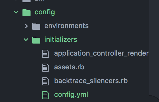 設定ファイル（config/yml）の置き場所が分からない | teratail